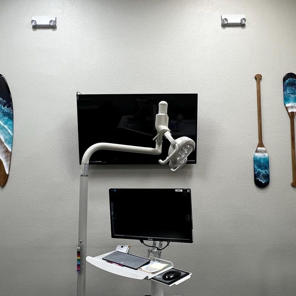 Wood Live Edge Floating Shelves With Ocean Waves Coastal Beachy Room ...