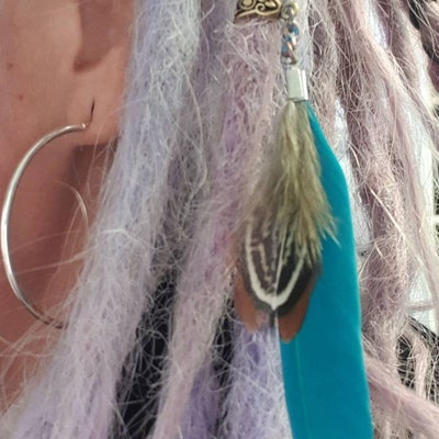 Dread Feather, Pendant With Feather, Natural Feather Jewelry - Etsy