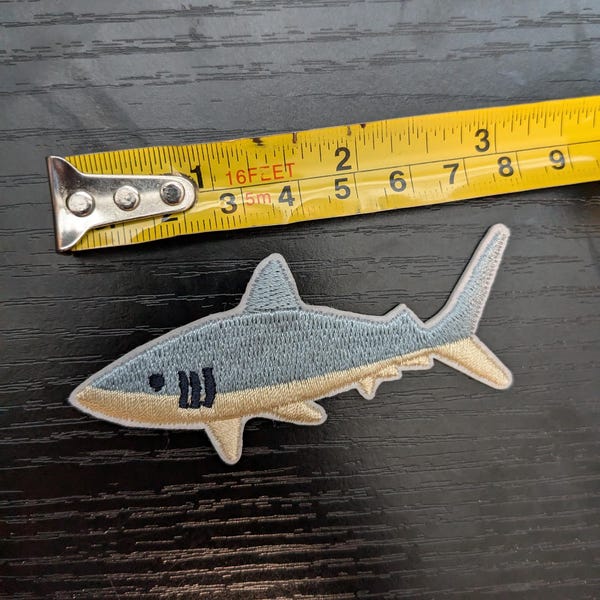 Iron-on Shark Patch/shark Badge/diy Embroidery/decorative Patch ...