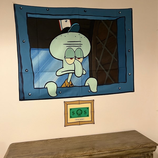 Spongebob Sign - Spongebob Birthday - Spongebob Mr. Krab's 1st Dollar ...