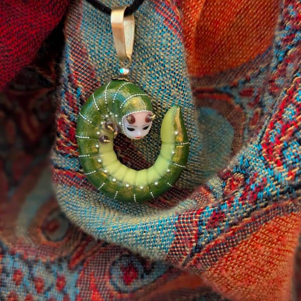 Caterpillar Pendant Larva Worm Maggot Butterfly Pupa Fantastic Insect ...
