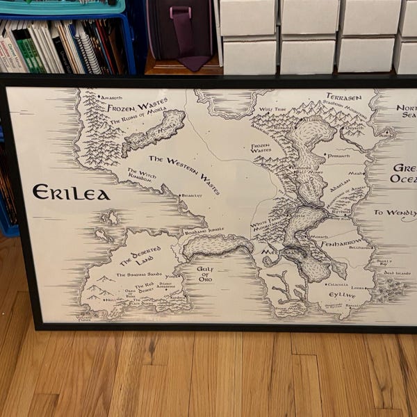 Map of Erilea: Throne of Glass - Etsy
