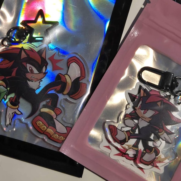 Sonic Shadow Hedgehog 3' Acrylic Keychain/charms | Sonic Hedgehog - Etsy