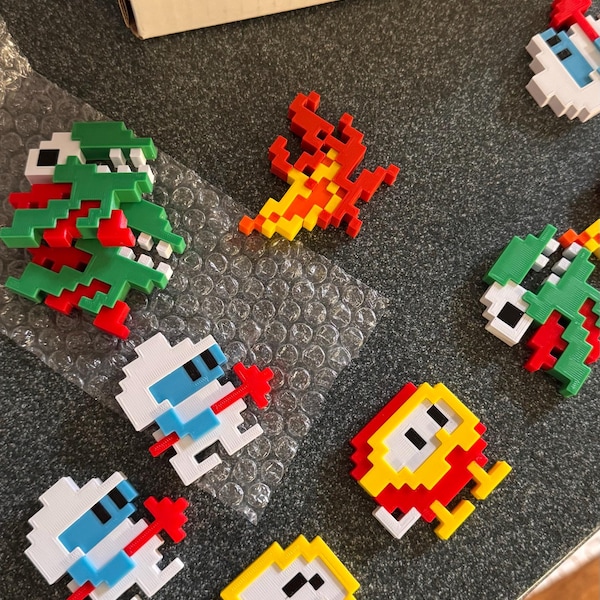 3D Printed Retro Arcade Game Characters| Wall Decor, Decoration - Etsy