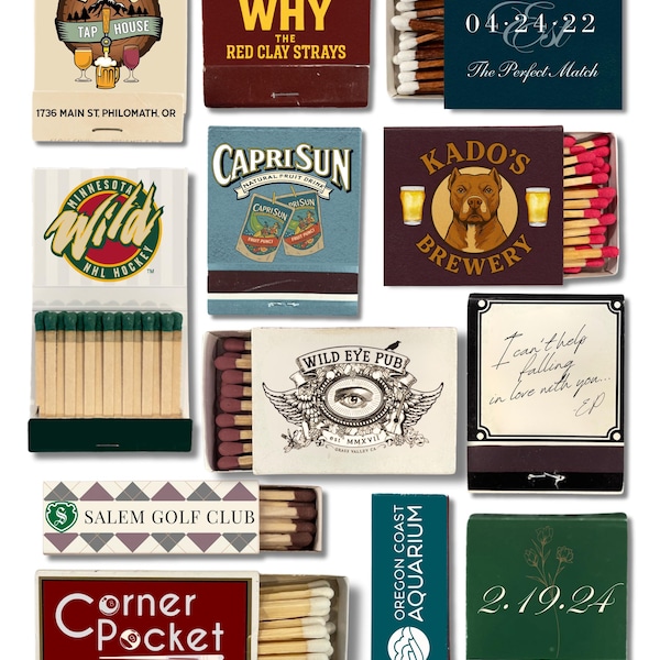 CUSTOM MATCHBOOK ART | Personalized Digital Matchbox Gift | Large ...