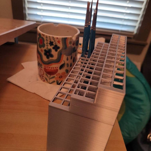 Handmade 84-slot Brush Holder: Paint & Makeup Brush Organizer - Etsy