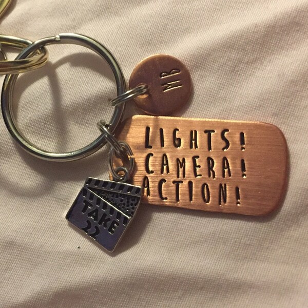 DIRECTOR Keychain, Lights, Camera, Action, Director's Gift, Optional ...