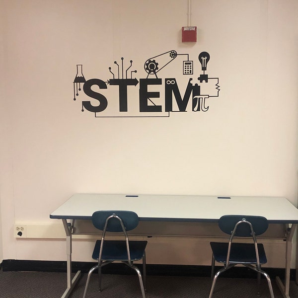 STEM Wall Decal Vinyl Sticker Science Technology Art Design School ...