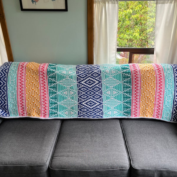 Diamondback Blanket - Overlay Mosaic Crochet Pattern - Etsy
