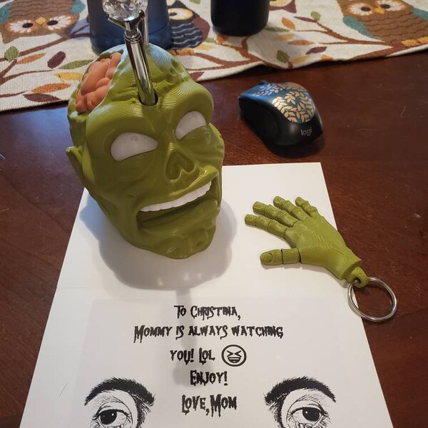 Halloween Zombie Décor | Zombie Pen Holder | Glow-in-the Dark Horror ...