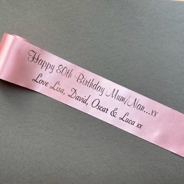 Personalised Special Birthday Ribbon Customised for 18th, 21st, 30th ...