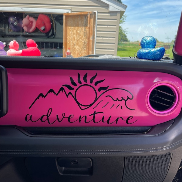 Adventure Decal Design 1, Mountain Sun Wave Bumper Sticker, Adventures ...