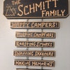 CAMPER, CAMPING,RV Campsite Personalized Carved Wood Sign Set. Hang It ...