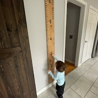 Hand Routed Knotty Pine Growth Chart Ruler - Kids Height Chart ...
