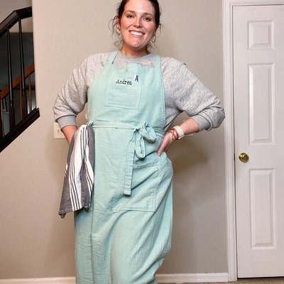 Aqua Blue Durable Cotton Canvas Pottery Apron Ceramic Apron Throwing ...