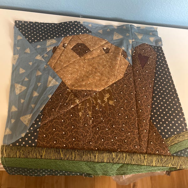 Otter Wave Quilt Block Pattern 16x16" Foundation Paper Piece FPP, Cute ...