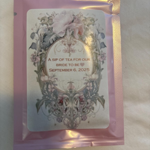 Create Your Own Personalized Tea Bag Party Favor, Custom Party Favor ...