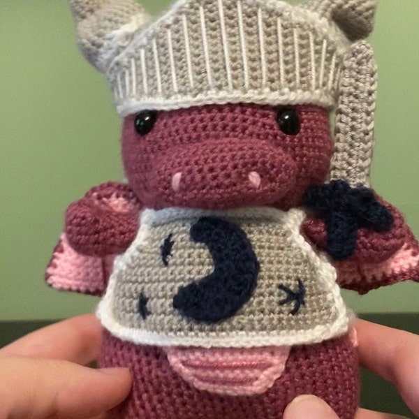 Dragon Knight | PDF Crochet Amigurumi Pattern | Fantasy Plushie With ...