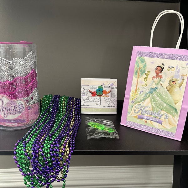 Princess Tiana Treat Bag Label, Princess Tiana Paper Bag Label ...