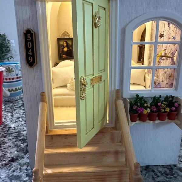 Miniature Dollhouse Custom Address Sign, Doll House Accessories, 1:12 ...