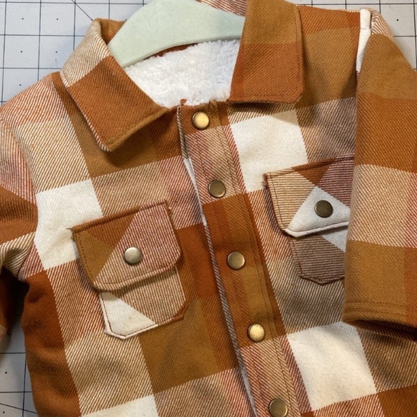 Kid's Shirt Jacket PDF Sewing Pattern | Kid's Shacket Pattern - Etsy
