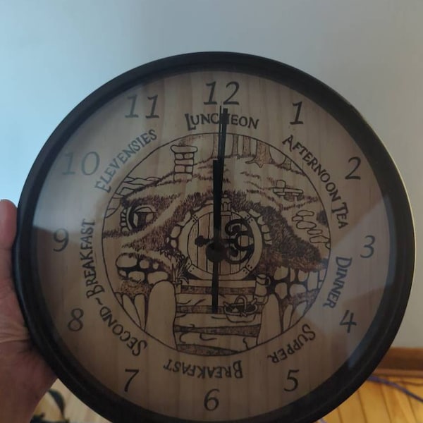 Hobbit Hole Wall Clock | Lotr Wall Clock | Lotr Clock | Lotr Gift ...