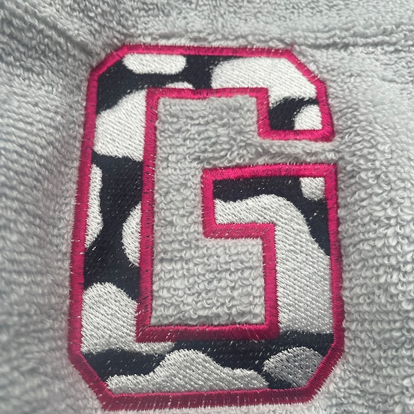 Cow Print Block Font Fill Stitch Alphabet Letters Machine Embroidery ...