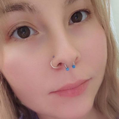 Gold Color 18g Septum Ring, Very Tiny, Septum, 6mm Circular Barbells ...