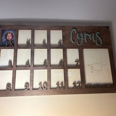 School Years Photo Frame Pre K Grade 12 to Graduation Picture Frame ...