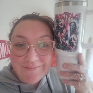 40oz Ghostface Tumbler, No You Hang Up, Scream Movie Tumbler, Horror ...