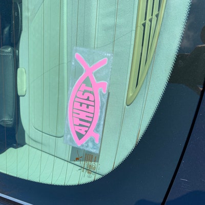 Atheist Fish Weatherproof Vinyl Decal EF-VDC-00003 - Etsy