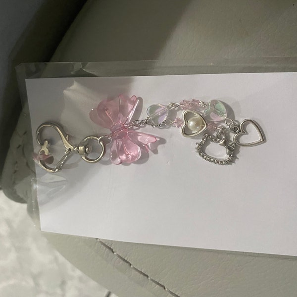 Bow & Pearl Phone Charm Aesthetic Handmade Beaded Charm - Etsy