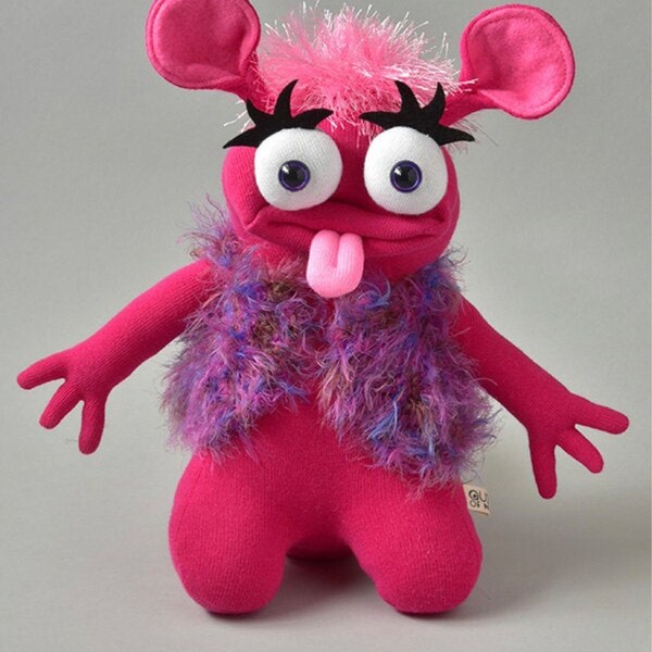 Handmade Cute Plushy, Friendly Monster, Gift Under 40 Dollars, Therapy ...
