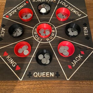 Rummoli Wooden Board Game With Removable Cups - Etsy Canada