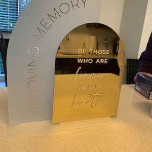 In Loving Memory Wedding Sign Gold Mirror Wedding Memorial Sign Wedding ...