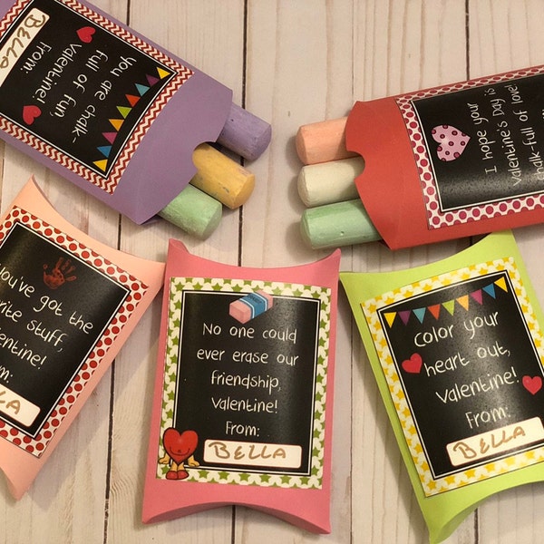 Printable Sidewalk Chalk Kids Class Valentine, Gender Neutral, Digital ...