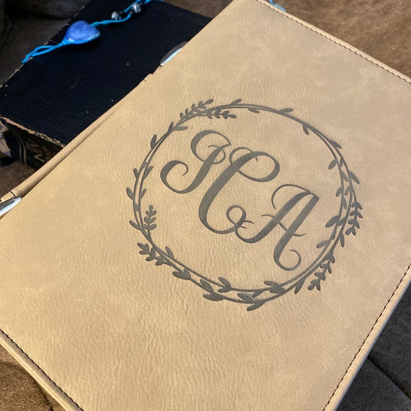 Personalized Leatherette Bible Case: Engraved Book Cover With Handle - Etsy