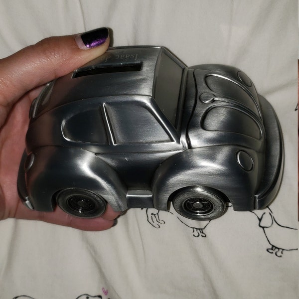 Personalized Beetle Inspired Car Bank - Baby Piggy Bank - Child's Coin ...