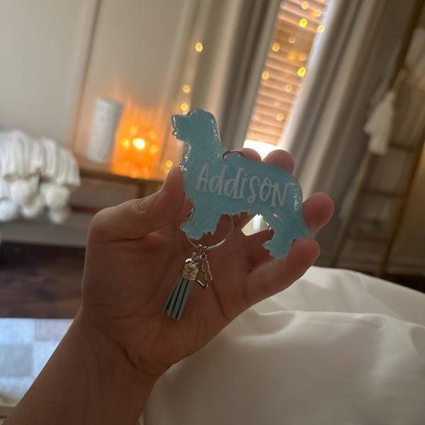 Customizable Show Goat 4H Glitter Keychain, Personalized Goat Keychain ...