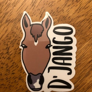 Custom Horse Head Sticker With Name Waterproof Vsco Laptop - Etsy