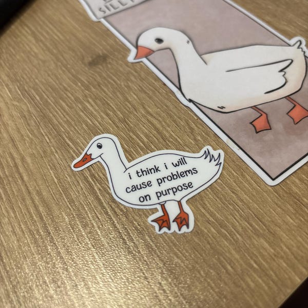 I Think I Will Cause Problems on Purpose Stickers | Laptop Sticker ...