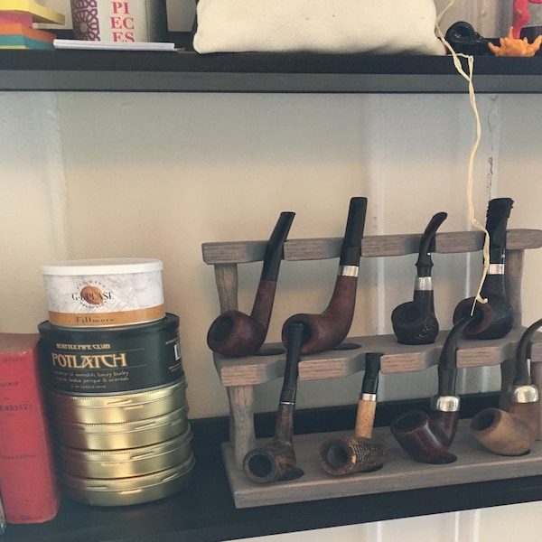 Solid Oak Pipe Display Stand - Etsy