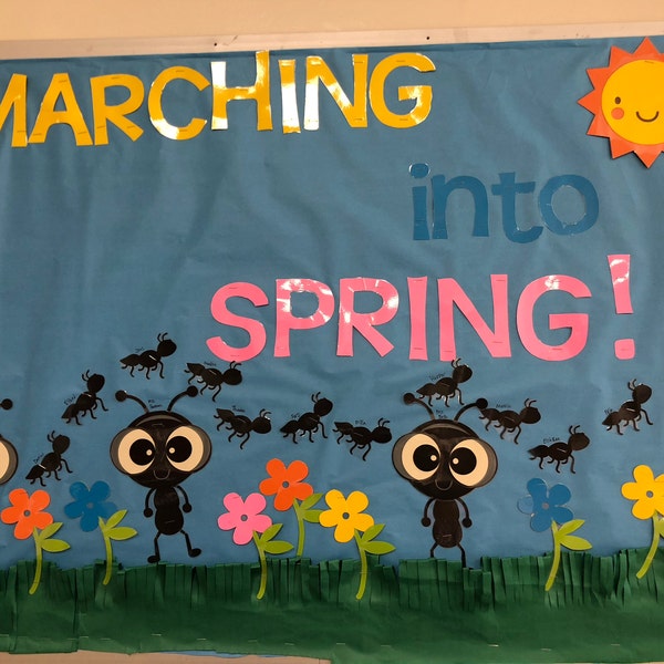 Spring Bulletin Board Set | Teachers School Bulletin Board for Spring ...
