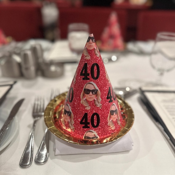 Custom Face Party Hat - Photo Party Hat - Personalized With Your Photo ...