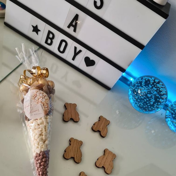 Bearly Wait Themed Baby Shower Candy Cones in Neutral Colours - Etsy