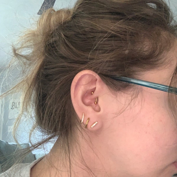 Daith Earring Daith Piercing 16g Rook Earring Rook Piercing Eyebrow ...