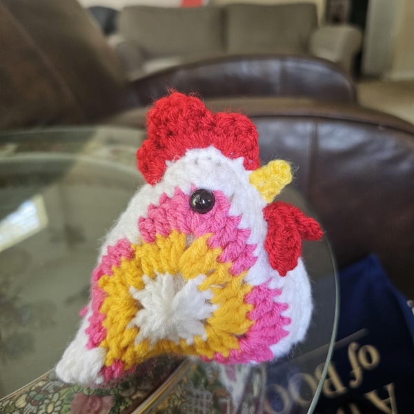 Crochet Pattern: Granny Square Chicken - Rustic Hen Crochet Decor ...