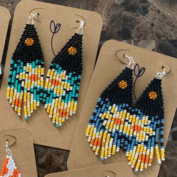 Beading PATTERN - Statement Fringe Earrings "leopard Rosettes", Animal ...