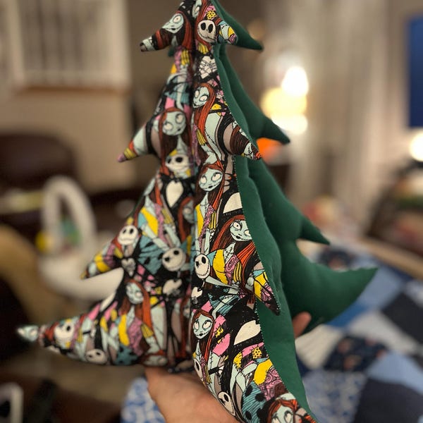 Plush Fabric Christmas Tree Sewing Pattern & VIDEO Tutorial | Table ...