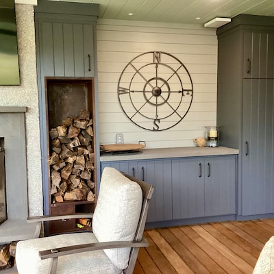 Compass Wall Art, Large Metal Compass, Farmhouse Home Decor, 42 Metal ...